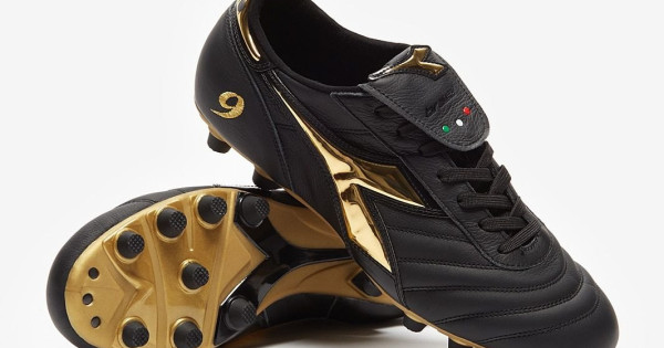 Sepatu Bola Diadora Brasil Made In Italy FG x Icon Series Black Gold ...